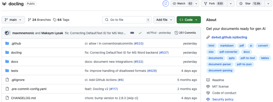 12.6K Star！AI开发者必备！文档解析的超级神器：Docling。 - 知乎