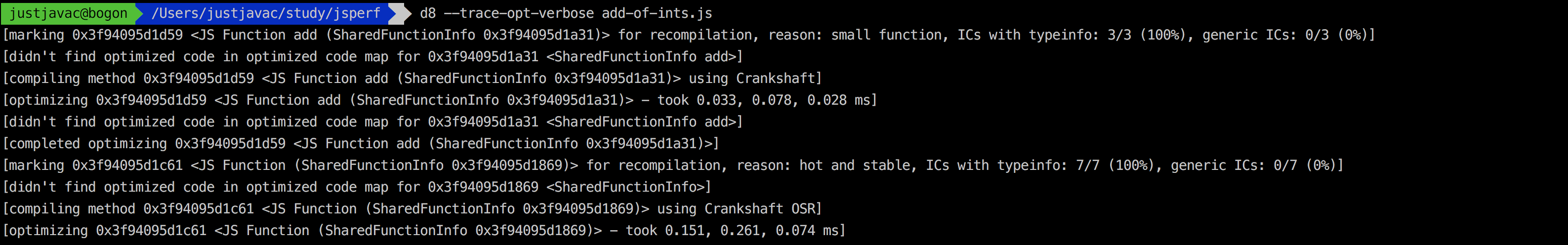 使用 D8 分析 javascript 如何被 V8 引擎优化的 - 知乎