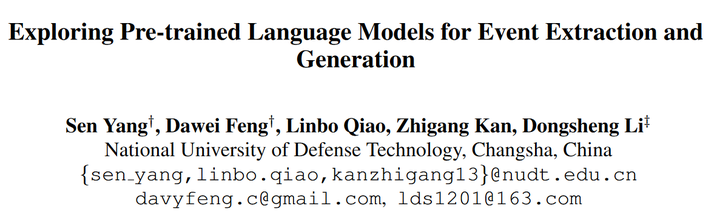 【ACL 2019】PLMEE：Exploring Pre-trained Language Models for Event Extraction and Generation - 知乎