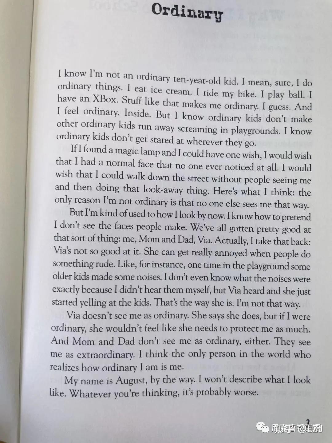 Wonder 《奇迹男孩》原版阅读记 Ordinary - 知乎