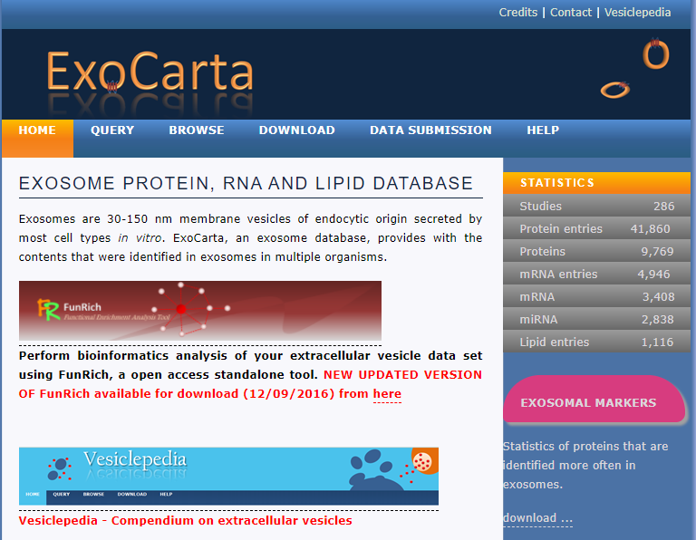 ExoCarta：外泌体相关标志物数据库 - 知乎