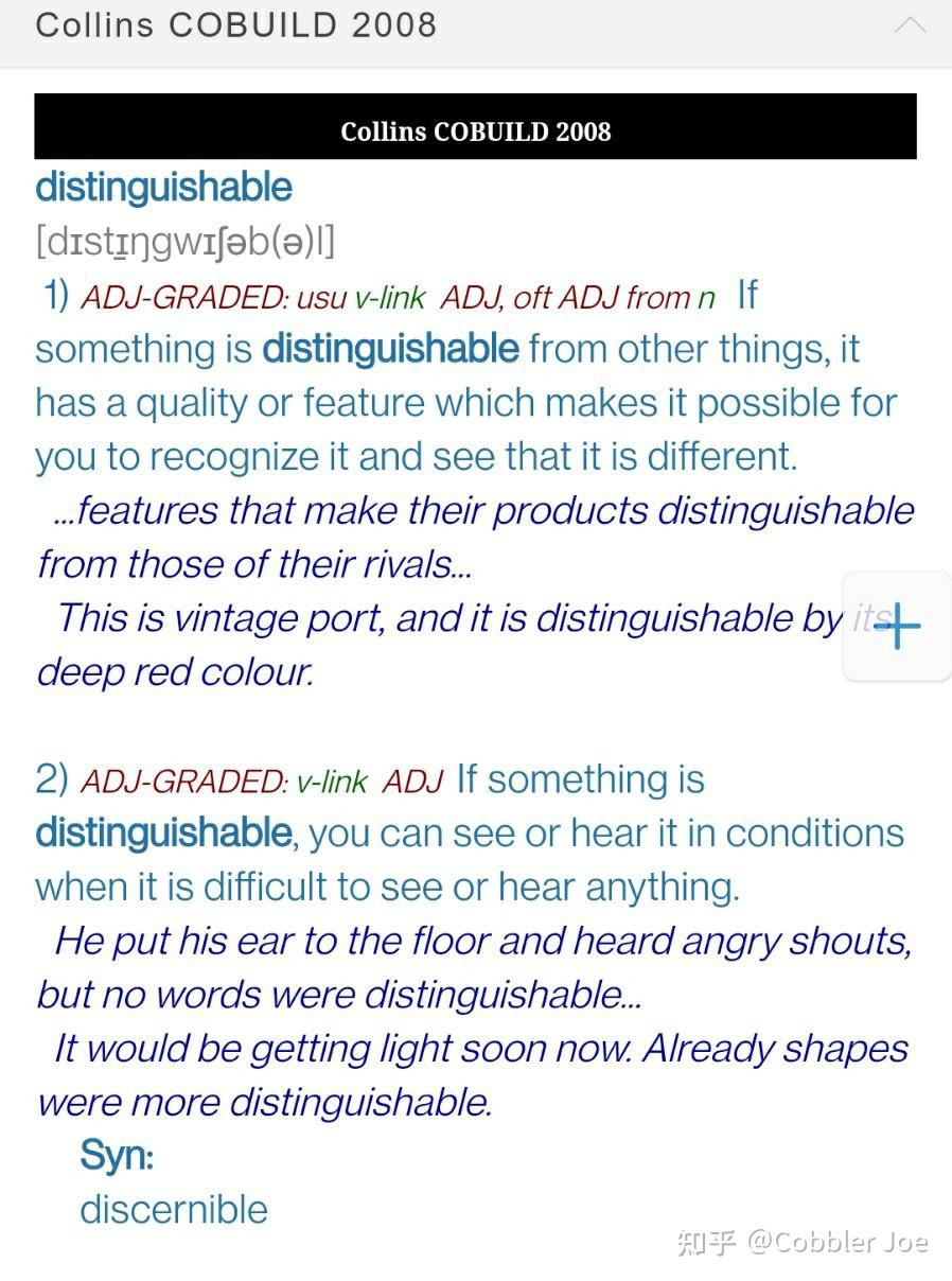 be distinguished from和be distinguishable from的区别？ - 知乎