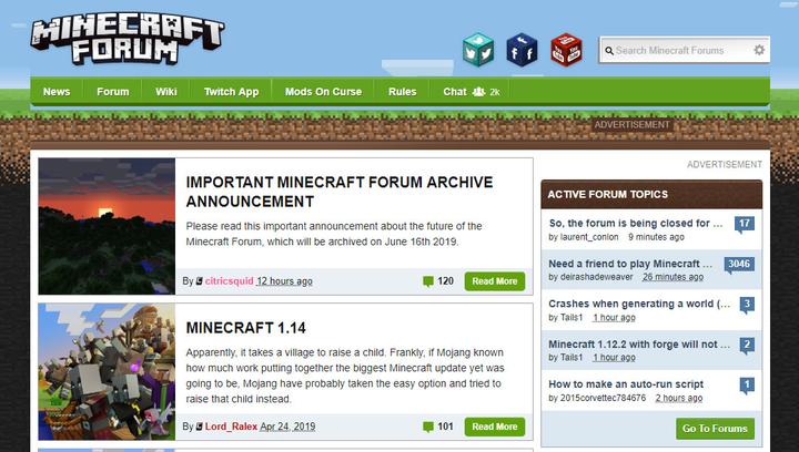 我的世界：全球最大论坛Minecraft Forum即将瘫痪 - 知乎