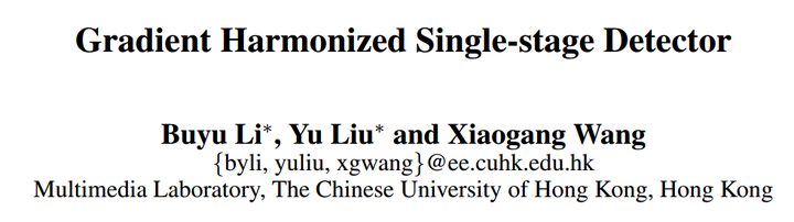 Gradient Harmonized Single-stage Detector - 知乎