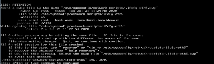 e325 attention怎么解决 Found a swap file by the name “/etc/.profile.swp”owned by：root dated：Wed Jul - 知乎