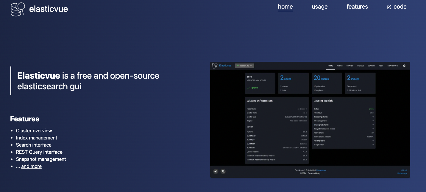 推荐一款轻量级且强大的 Elasticsearch GUI ： elasticvue - 知乎