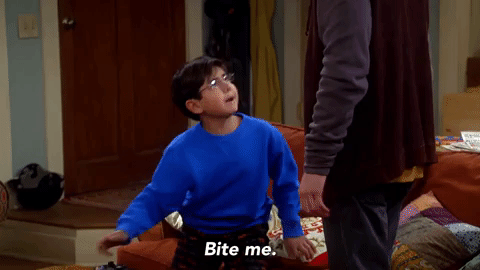 bite是“咬”，me是“我”，老外说“Bite me”难道是叫你咬他？ - 知乎