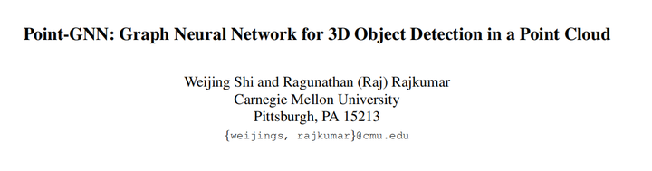 2020 | 3D Video Object Detection | Point-GNN Graph - 知乎