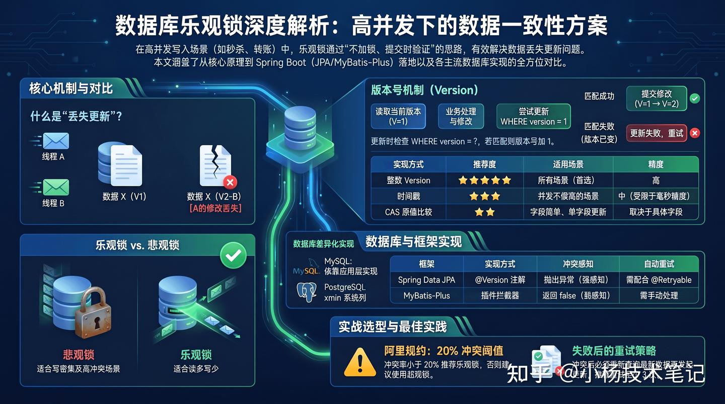 数据库乐观锁深度解析：MySQL、PostgreSQL 实战 + Spring Boot 集成指南 - 知乎