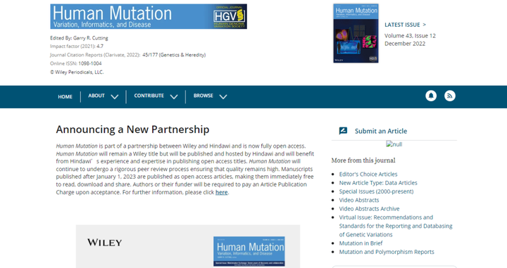 Human Mutation：遗传学2区，年发文100+，接收难度大 - 知乎