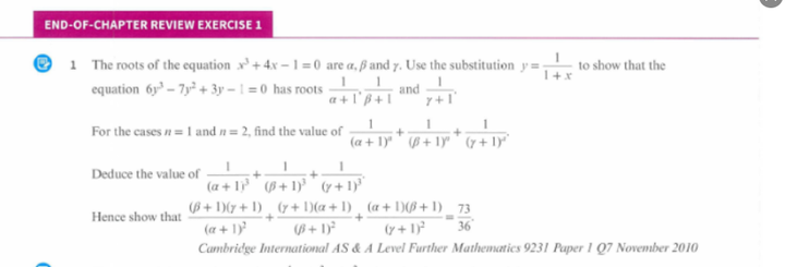 【每天5分钟】040222 Roots of polynomial equations（Further Math） - 知乎