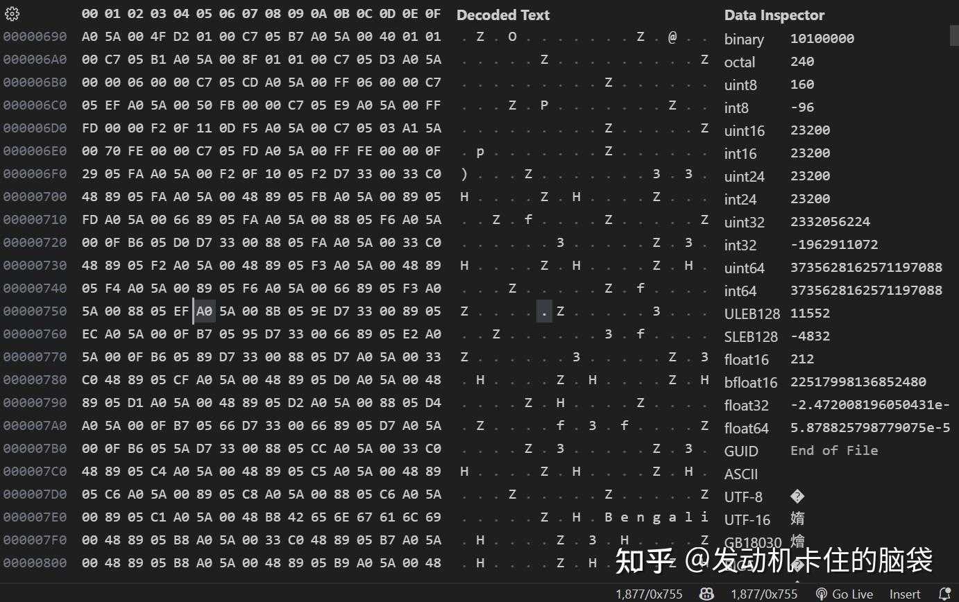 Vscode Hex Editor插件使用 - 知乎