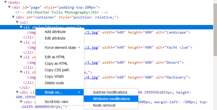 使用DOM Breakpoints找到修改属性的Javascript代码 - 知乎