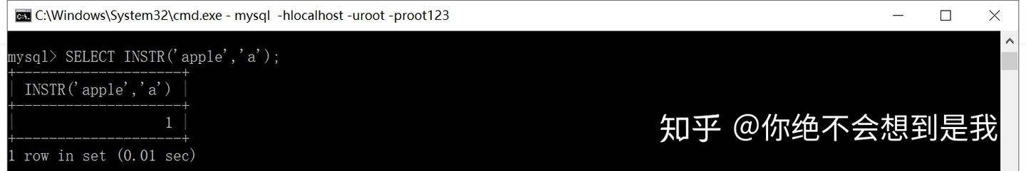 MySQL|INSTR() 函数用法 - 知乎