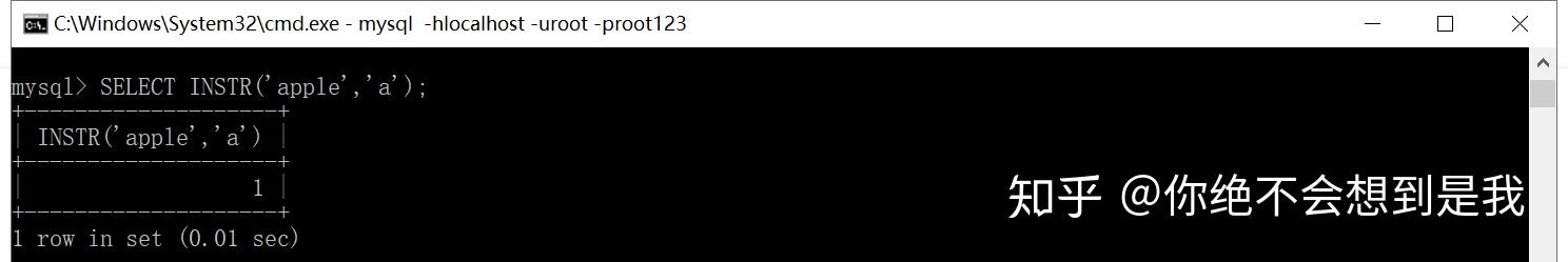 MySQL|INSTR() 函数用法 - 知乎