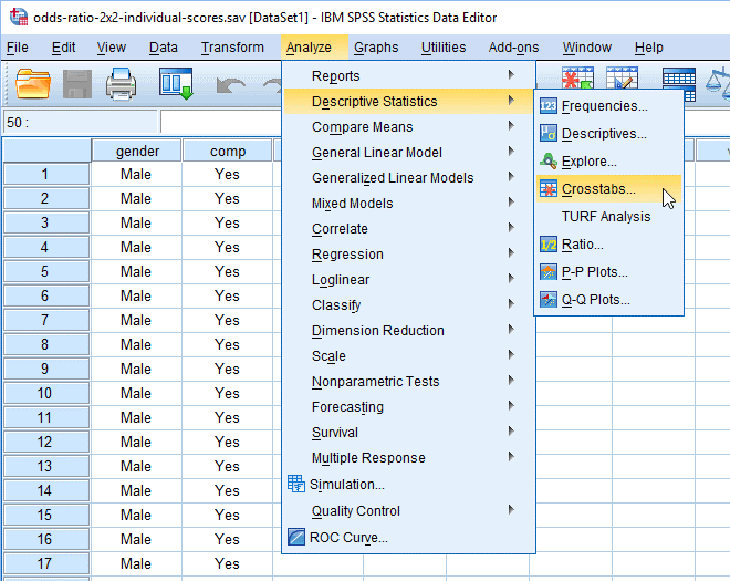 SPSS详细教程：OR值的计算 - 知乎