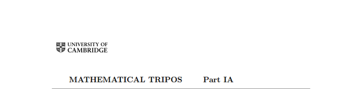 Cambridge Maths Tripos（1） 2016-1A-1-3,12 - 知乎