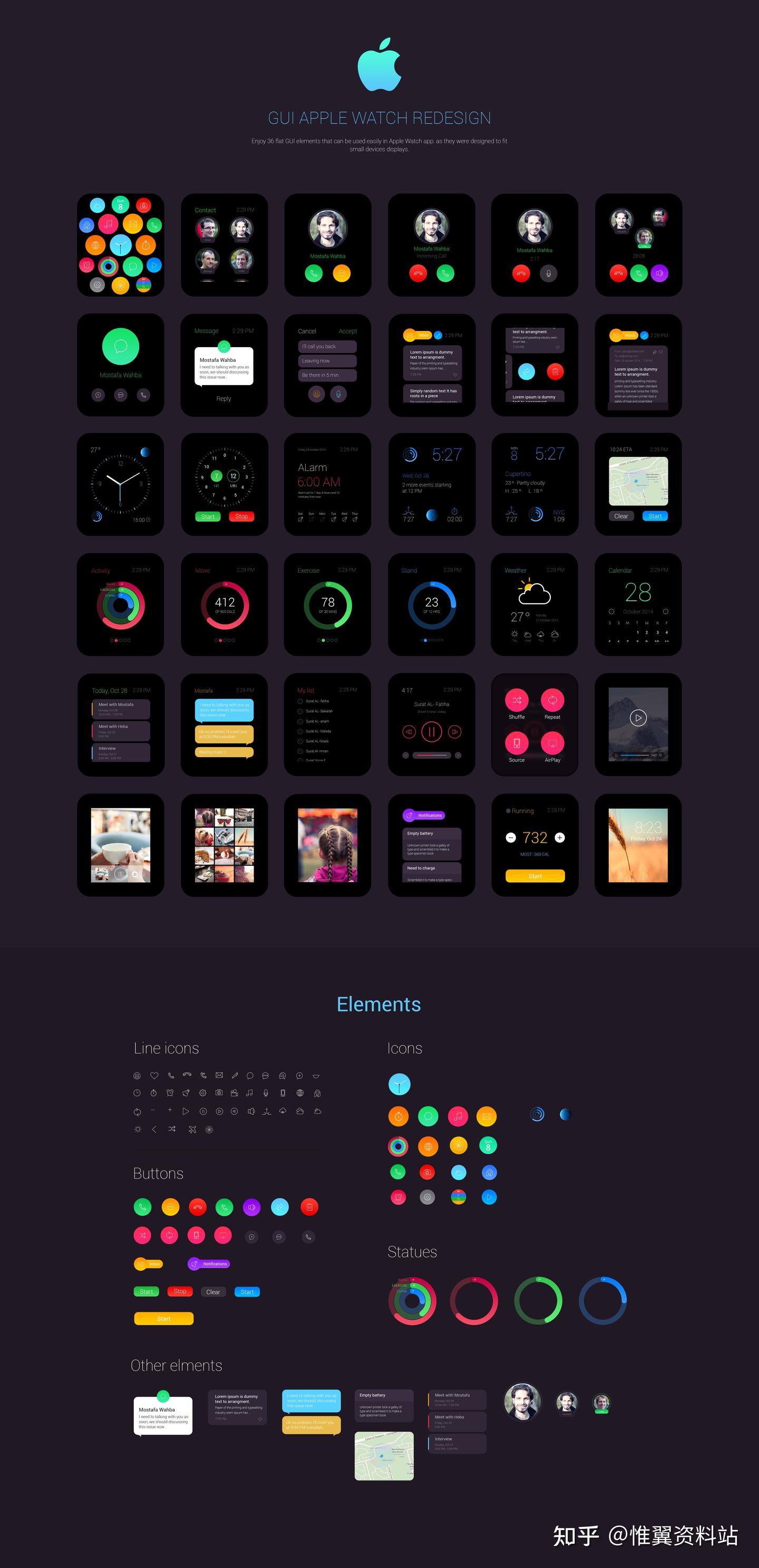 好看的Apple Watch GUI资源 - 知乎