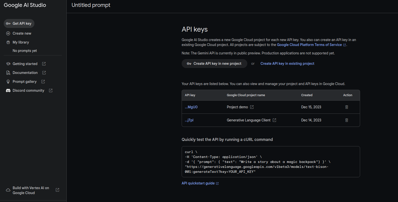 Google Gemini API使用示例 - 知乎
