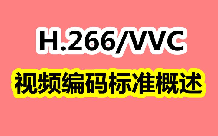H.266/VVC视频编码标准概述 - 知乎