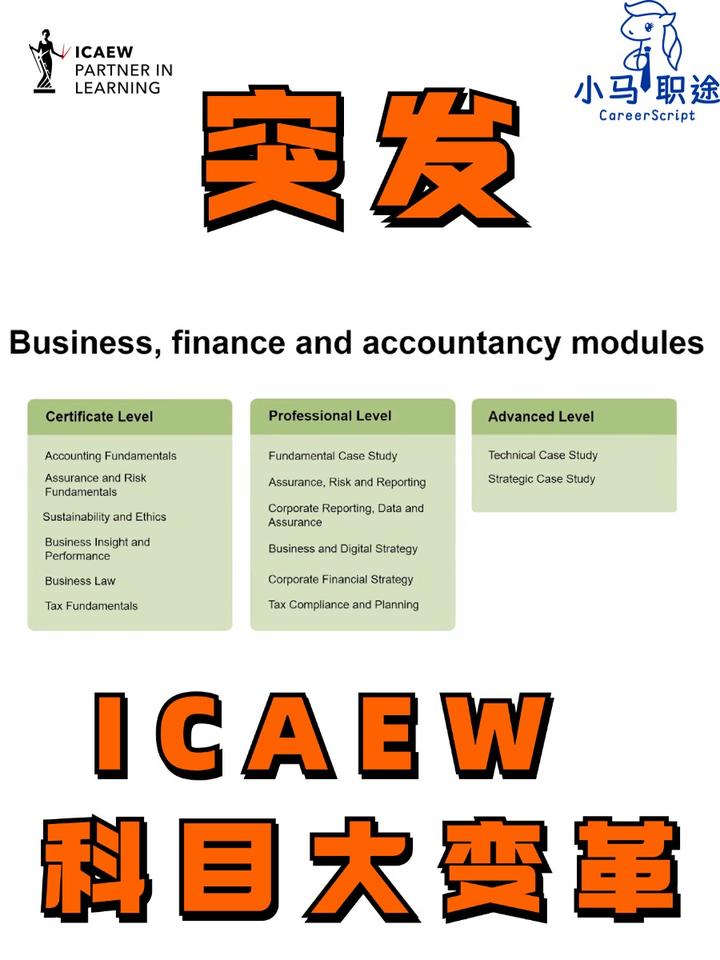 突发！ICAEW 科目大变革，将调整为14门 - 知乎