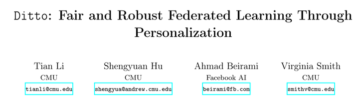 [ICML 2021] Fair and Robust Federated Learning Through Personalization - 知乎