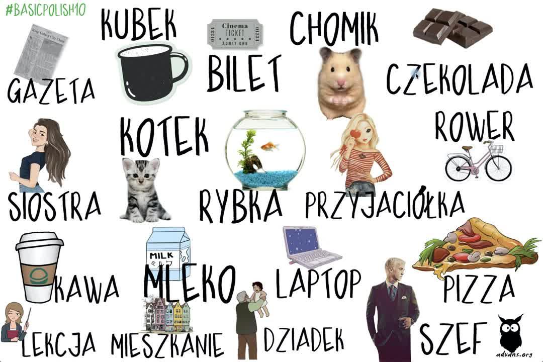 波兰语语法：基础课程 Lesson 10 练习辨别名词“性别”及宾格中的变位 - 知乎