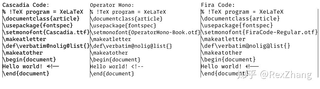 如何评价微软公司的新字体 Cascadia Code？ - 知乎