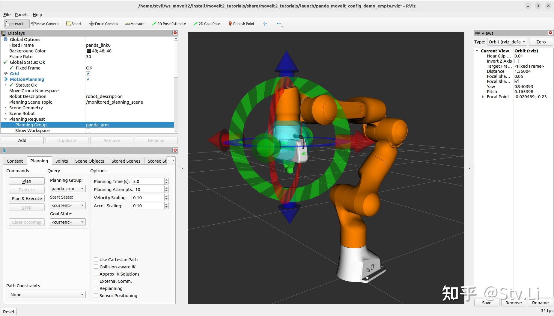 【学习笔记】ROS2纯小白 - MoveIt!（humble）安装、初识与C++实现运动规划 - 知乎