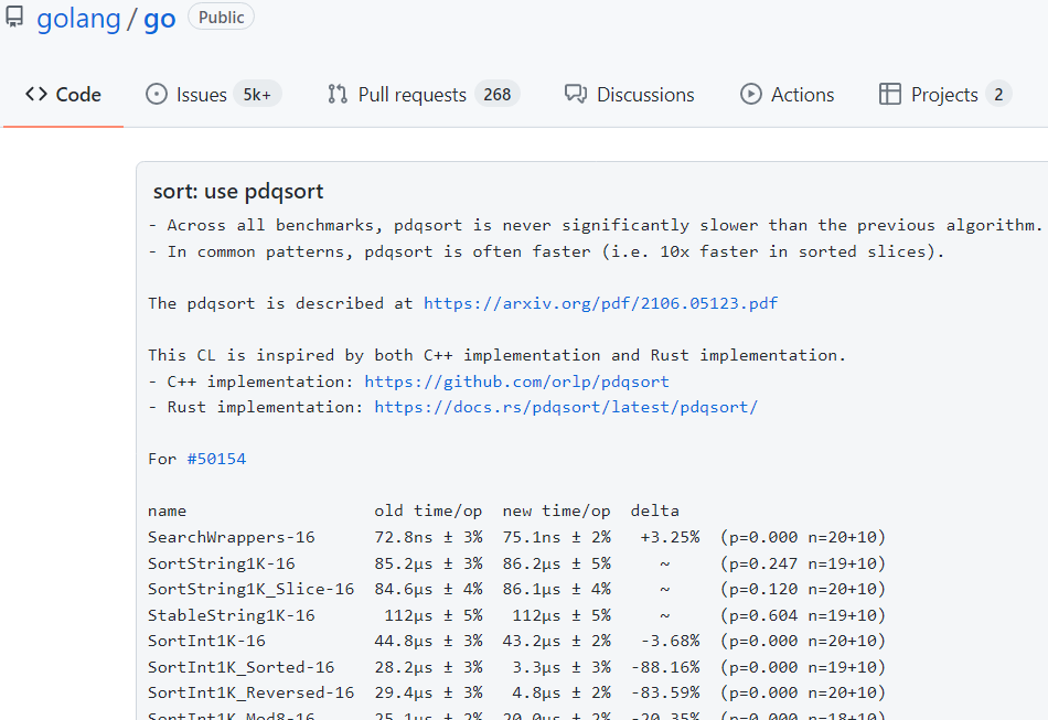Go 将在下个版本引入快速排序算法 pdqsort - 知乎