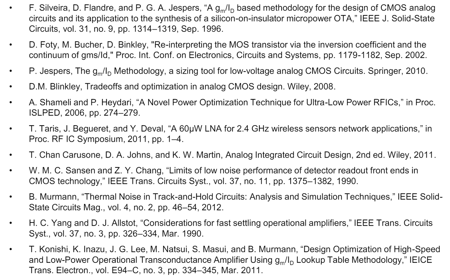 AIC|gm/id设计方法|Systematic Design of Analog Circuits Using Pre-Computed Lookup Tables - 知乎