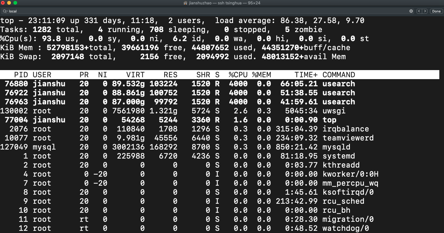 USEARCH 64位Linux多线程多进程支持 - 知乎