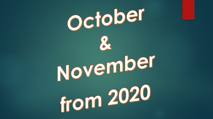 October & November from 2020 - 知乎