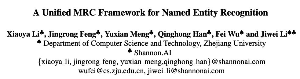 [122] 将NER看作机器阅读理解任务 - 知乎