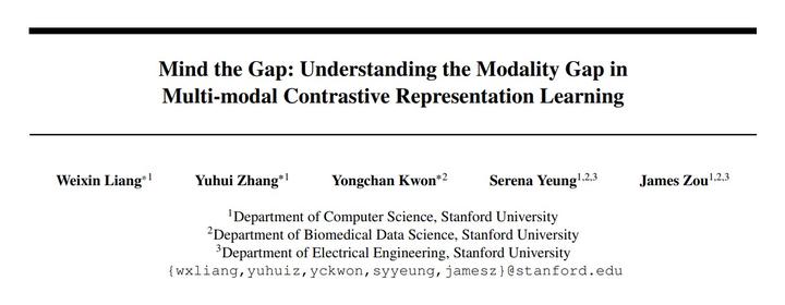 2022.03【Modality Gap】Mind the Gap: Understanding the Modality Gap in Multi-modal Contrastive ...