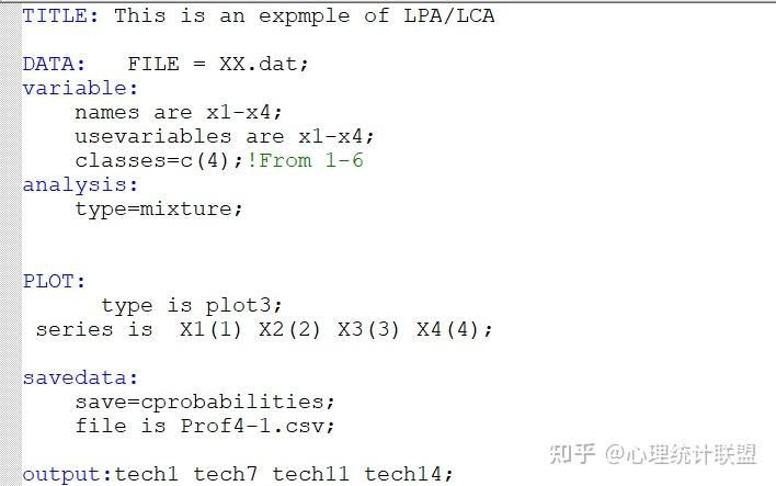 各位统计学大神，请问如何用mplus做潜在剖面分析LPA? - 知乎