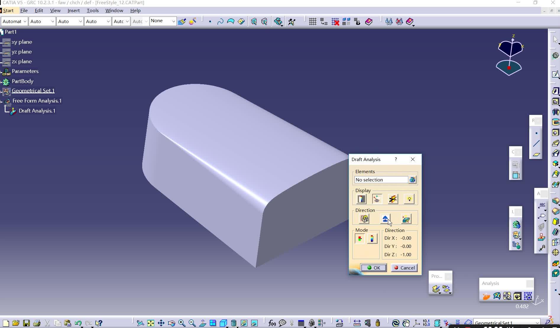 CATIA拔模分析命令(Draft Analysis)使用方法 - 知乎
