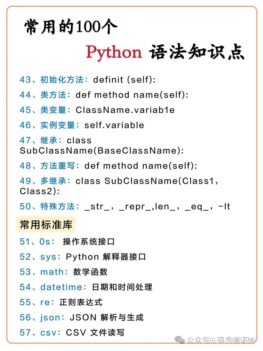 Python基础语法大全及知识点总结（珍藏版） - 知乎