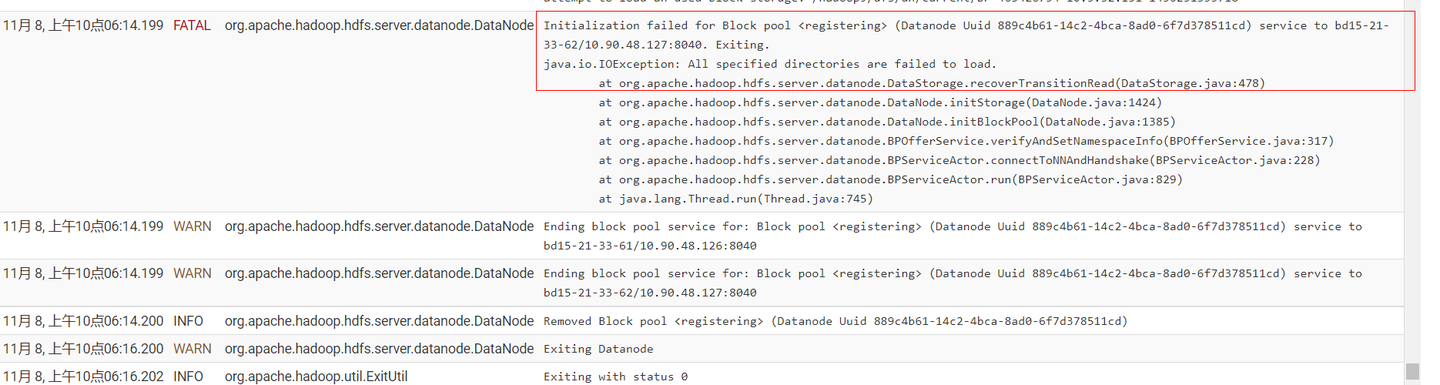 大数据运维：datanode启动后挂了Initialization failed for Block pool ＜registering＞ - 知乎