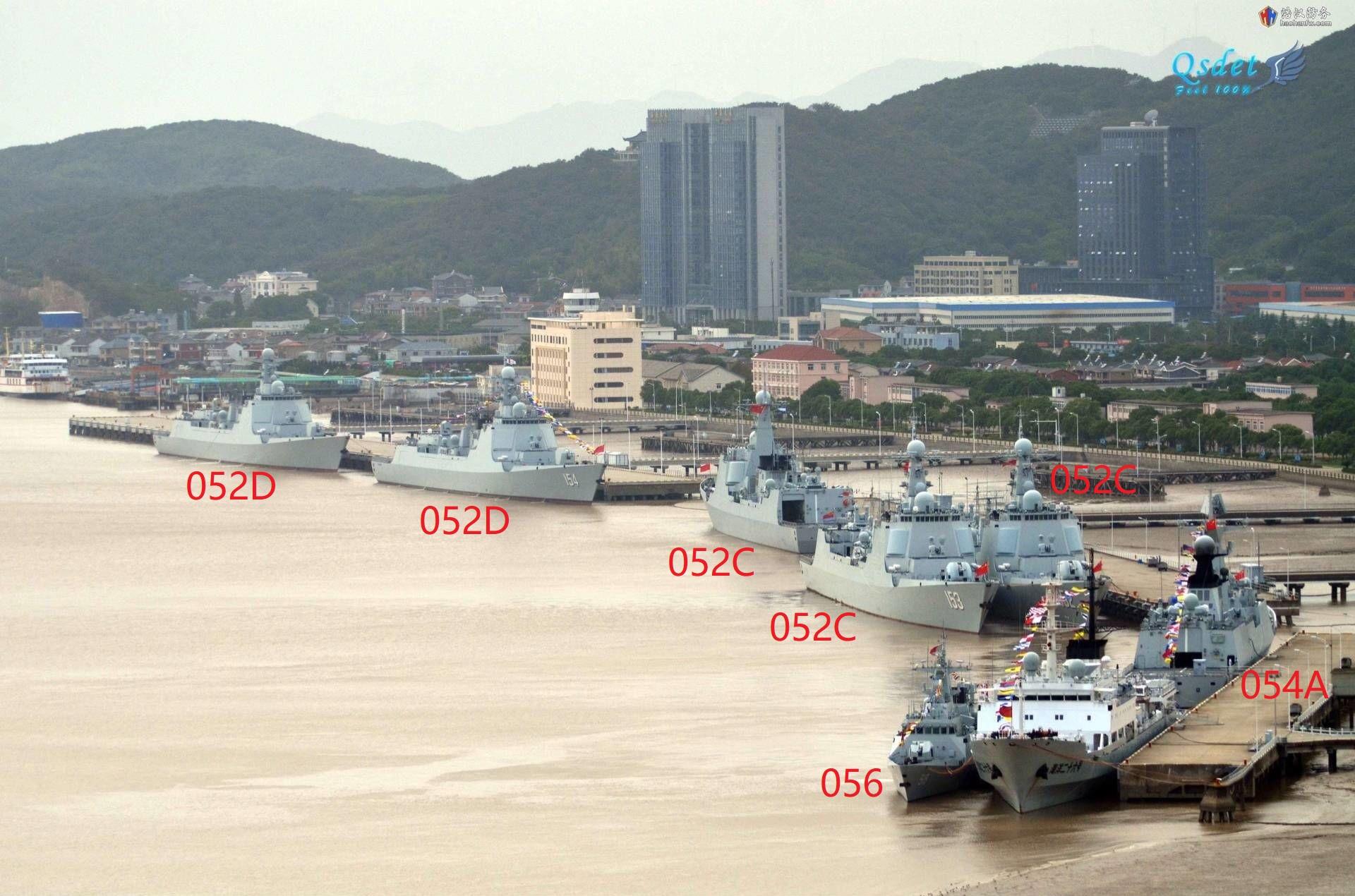 请问怎样从外观区分052C/D 054A 055和056？ - 知乎