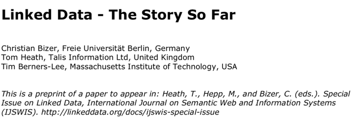 Linked Data - the Story So Far - 知乎