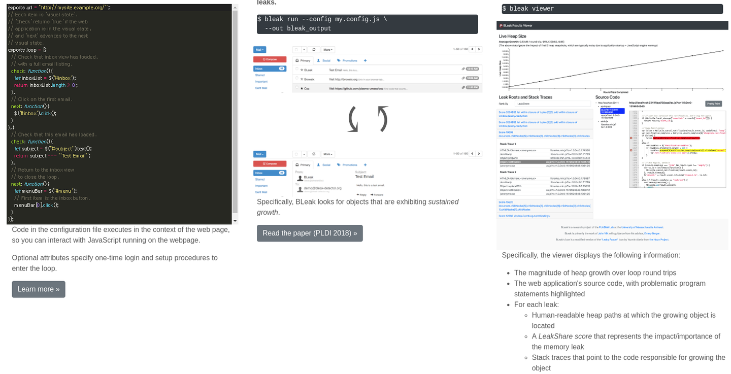 酷站推荐 - plasma-umass.org - BLeak |debug memory leak - 知乎