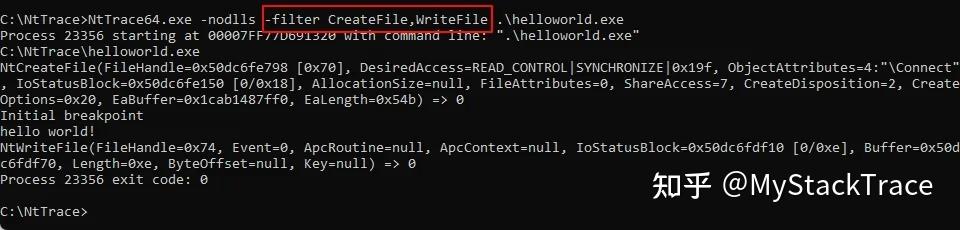 NtTrace: Windows 版的 strace - 知乎