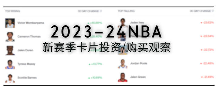 NBA 23-24新赛季卡片投资/购买观察 - 知乎
