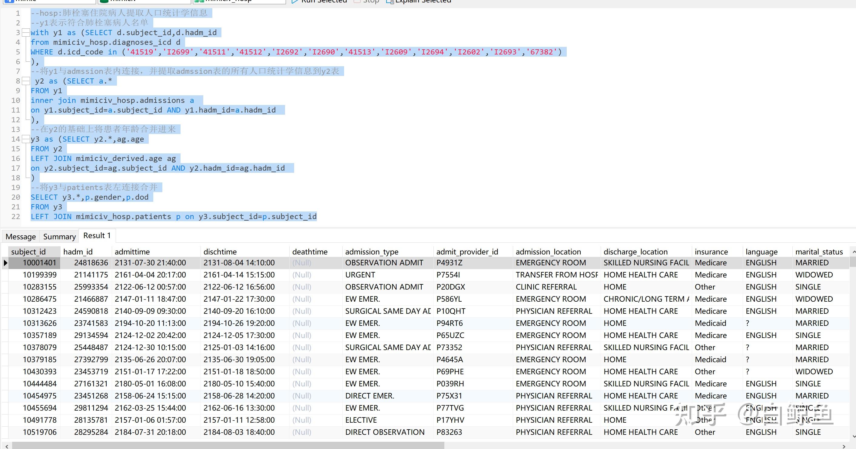 MIMIC-IV数据库，患者随访时间如何获取？ - 知乎
