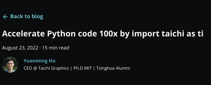 胡渊鸣：import一个“太极”库，让Python代码提速100倍！ - 知乎