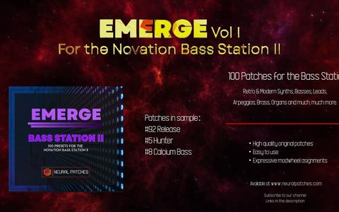 Neural Patches发布Novation Bass Station II 音色包：Emerge - 知乎