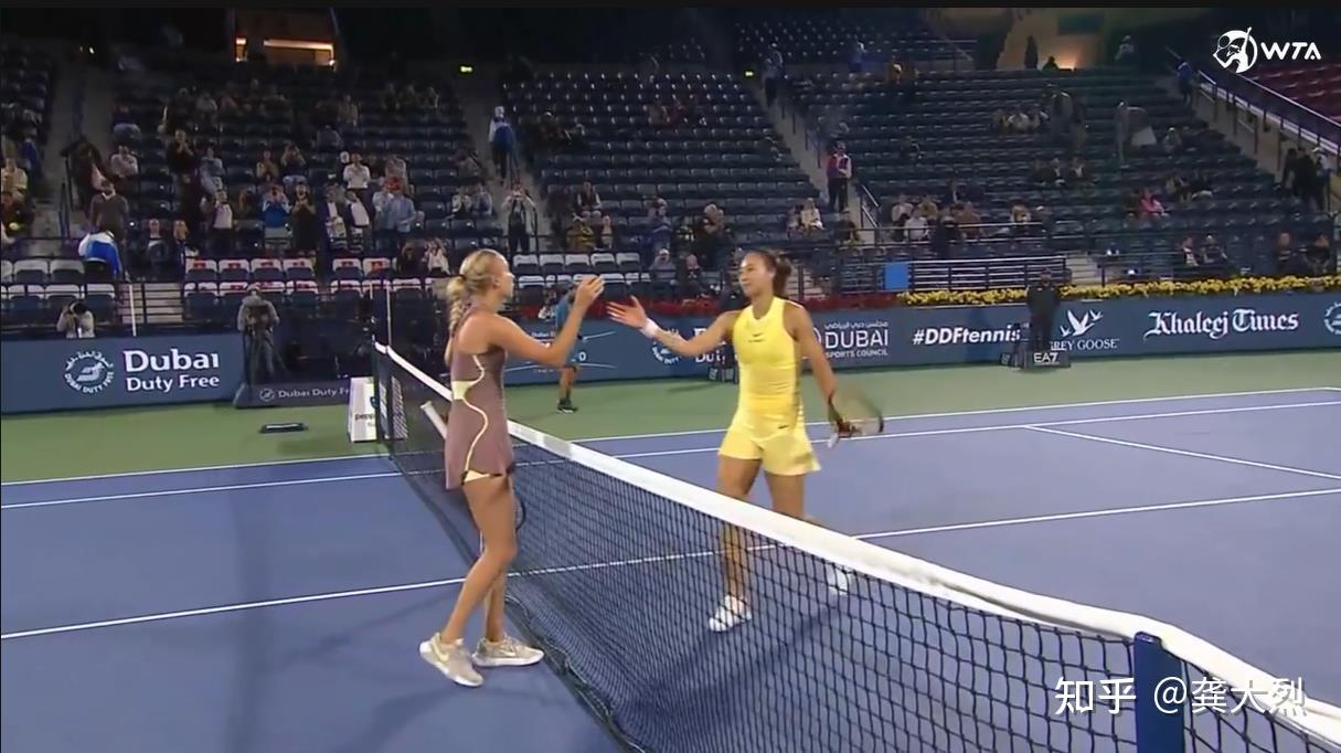 郑钦文：赢得酣畅！横扫劲敌波娃+WTA1000迪拜晋级8强+第6次pk斯娃 - 知乎