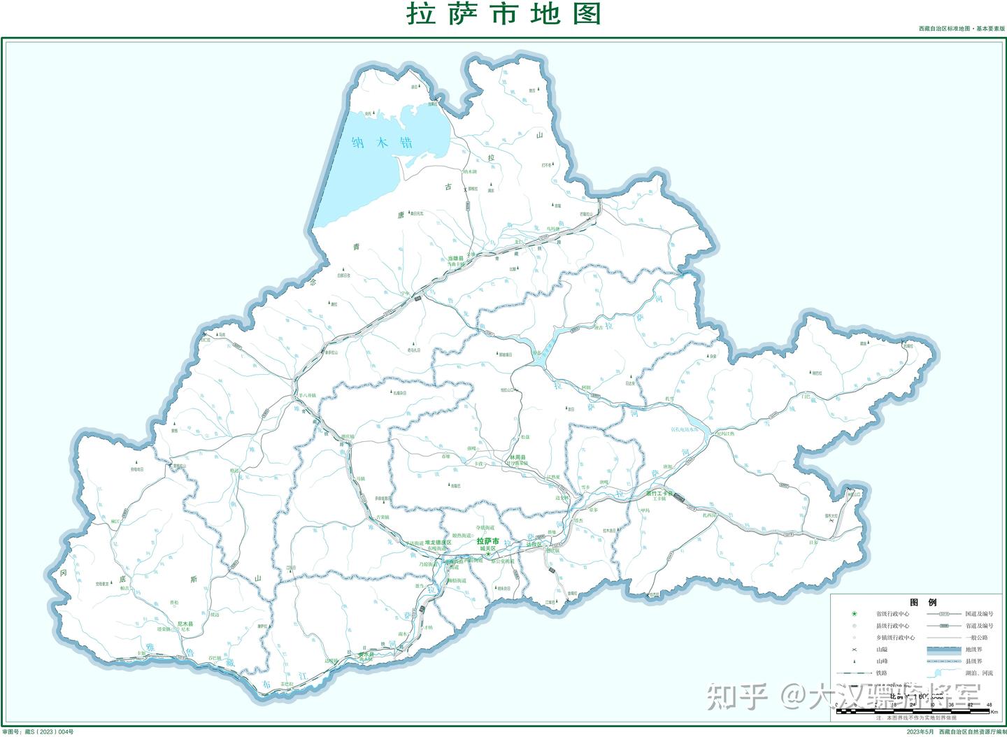 图文解读西藏2023年行政区划（6地级市1地区高清地图） - 知乎