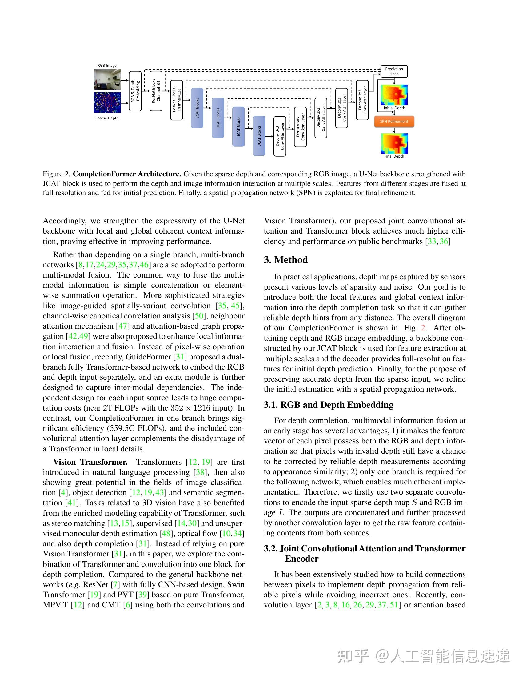 CompletionFormer: Depth Completion with Convolutions and Vision Transformers - 知乎